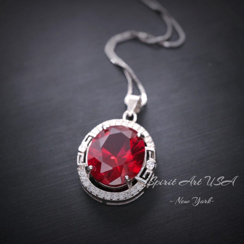 Ruby Pendant - Etsy