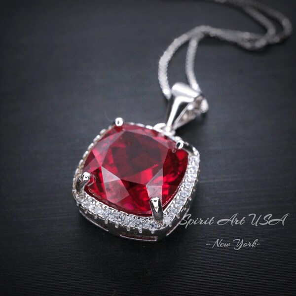 Red Ruby Necklace - Etsy