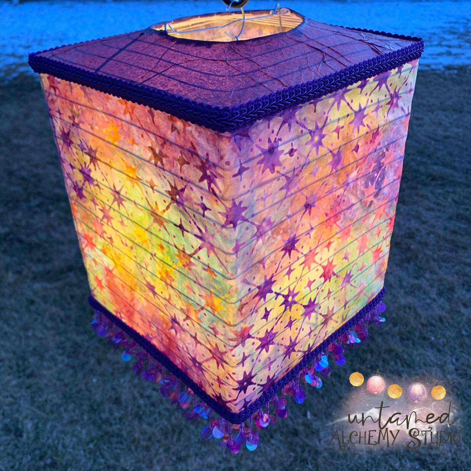 Batik Star Galaxy Lantern Stardust Art Decorative Lighting | Etsy