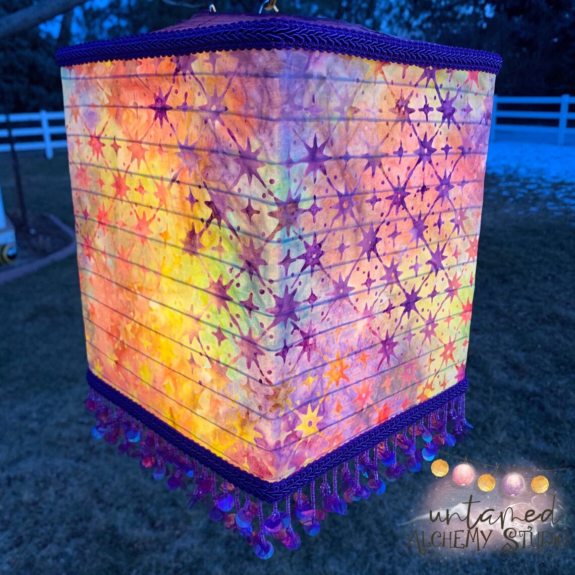 Batik Star Galaxy Lantern Stardust Art Decorative Lighting | Etsy