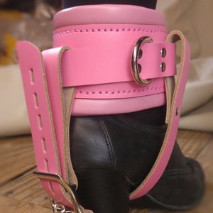 Stiletto Cuffs Leather Ankle Cuffs or Any Colour Ankle Shoe Restraints ...