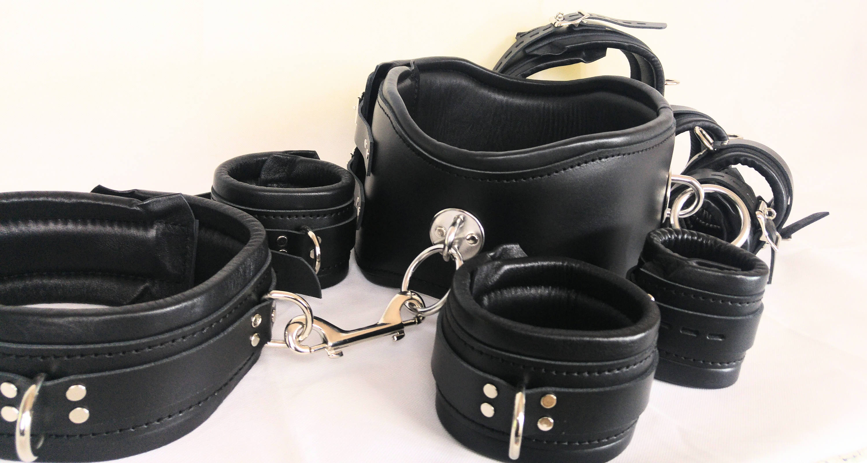 Bondage Belt Leather Restraint Belt and Cuffs Set. Waist | Etsy