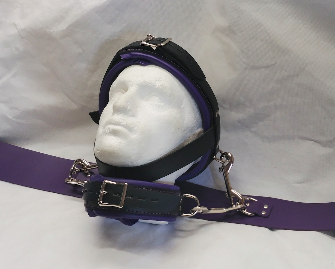 Head Restraint Head Harness and Collar Real Leather. Any Colour - Etsy