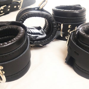 Bed Restraints Leather Bondage Restraints Hospital Medical Asylum Wrist ...