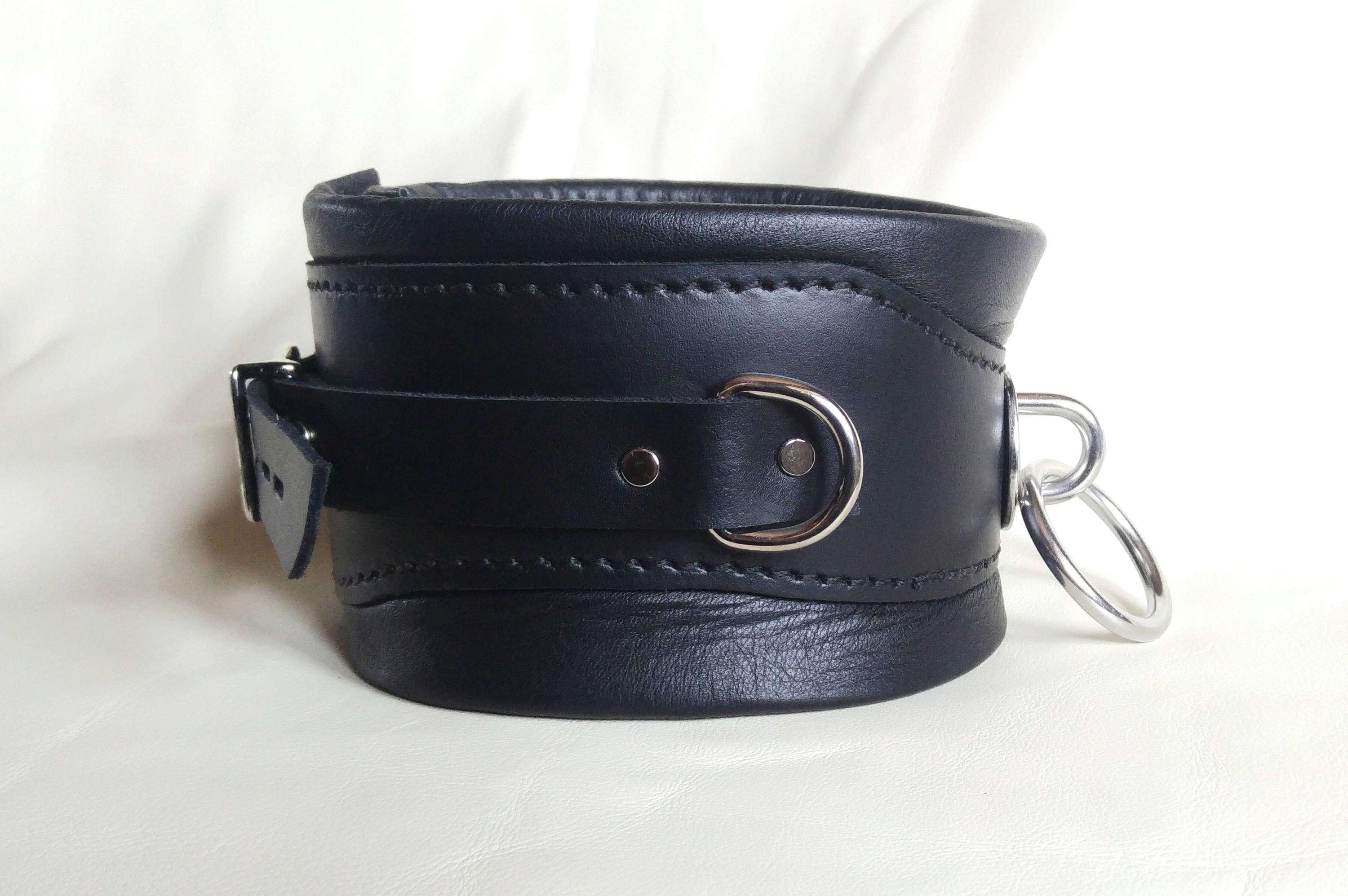Bondage Wide Collar / Posture Collar Heavy Padded Real Leather - Etsy ...