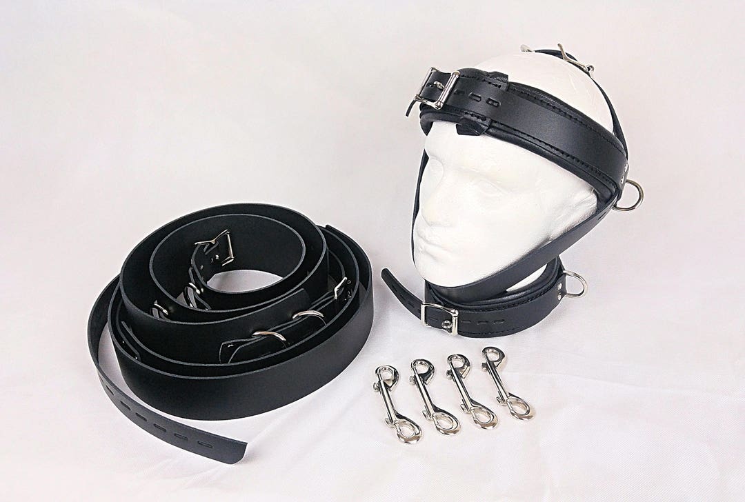Head Restraint Head Harness and Collar Real Leather. Any Colour - Etsy