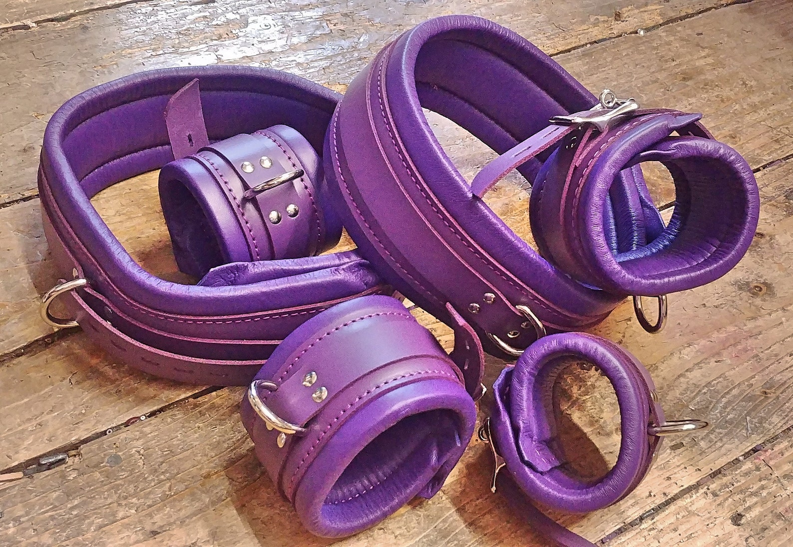 Purple Bondage Cuffs Restraints Wrist Ankle and Thigh Cuffs | Etsy