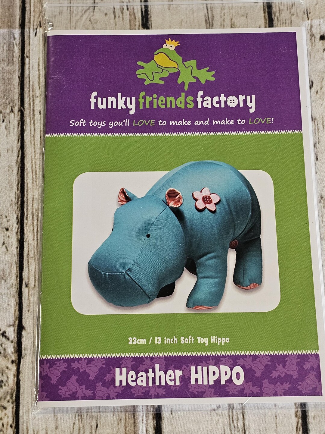 Heather Hippo Pattern by Funky Friends Factory | Stuffed Animal Pattern Hippopotamus - Etsy