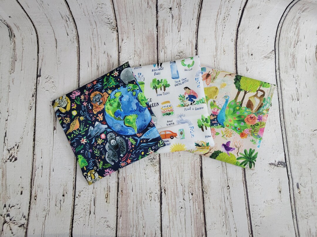 Earth Day Fabric by August Wren Collection Fat Quarter or by the Yard ...