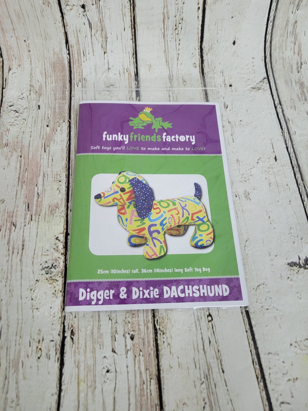Digger & Dixie Dachshund Pattern by Funky Friends Factory | Stuffed ...