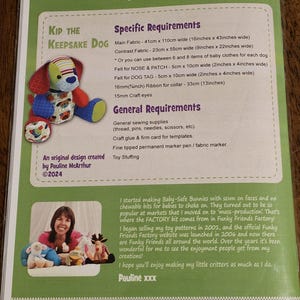 Kip the Keepsake Dog | Plush Pattern by Funky Friends Factory | Stuffed ...