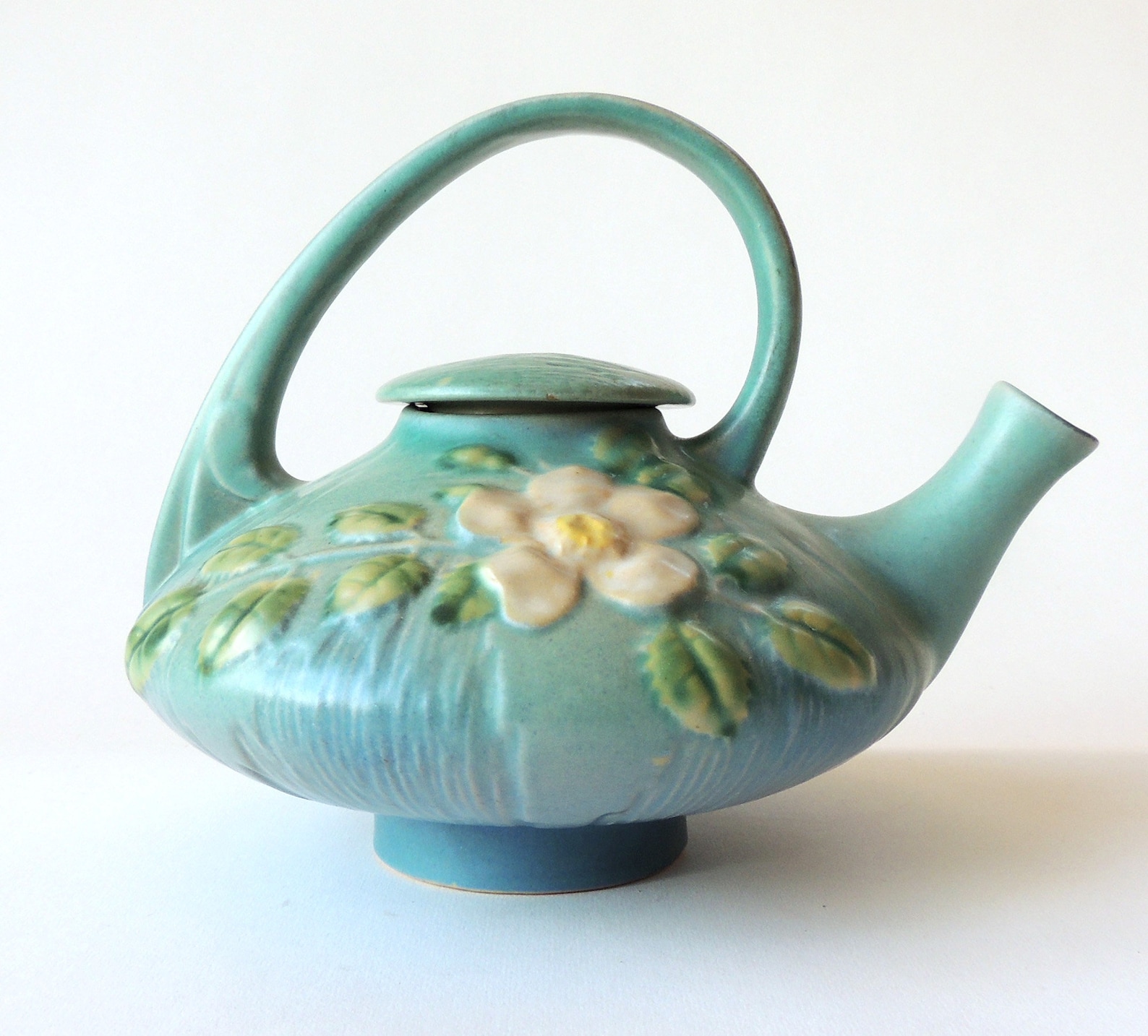 Roseville Pottery White Rose Tea Set Vintage 1940 | Etsy