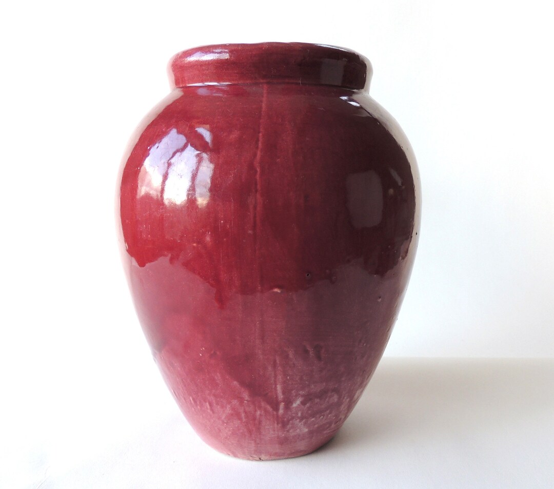 Mccoy Pottery 12 Inch Nelson Mccoy Oil Jar Floor Vase Vintage 1930's - Etsy