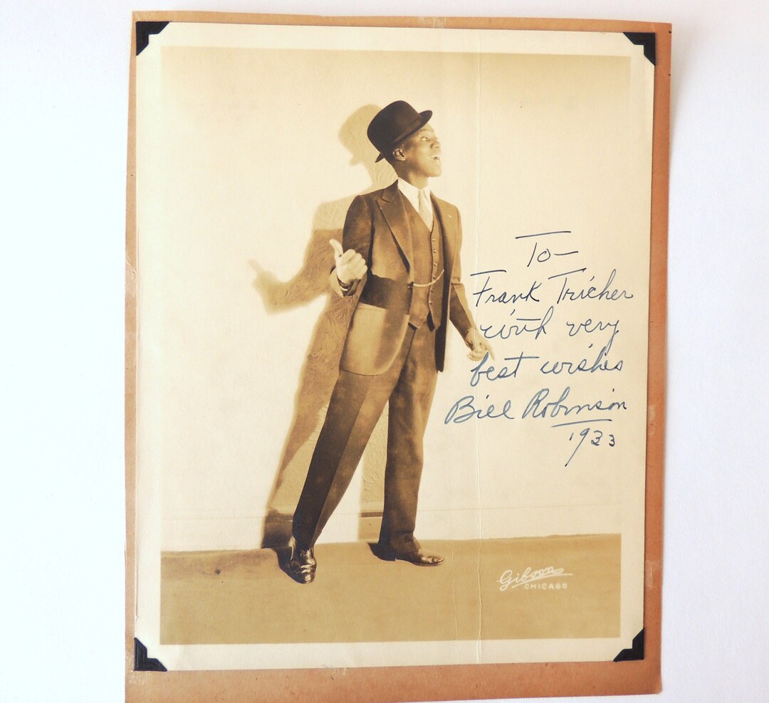 Bill bojangles Robinson Autographed Photograph 1933 - Etsy