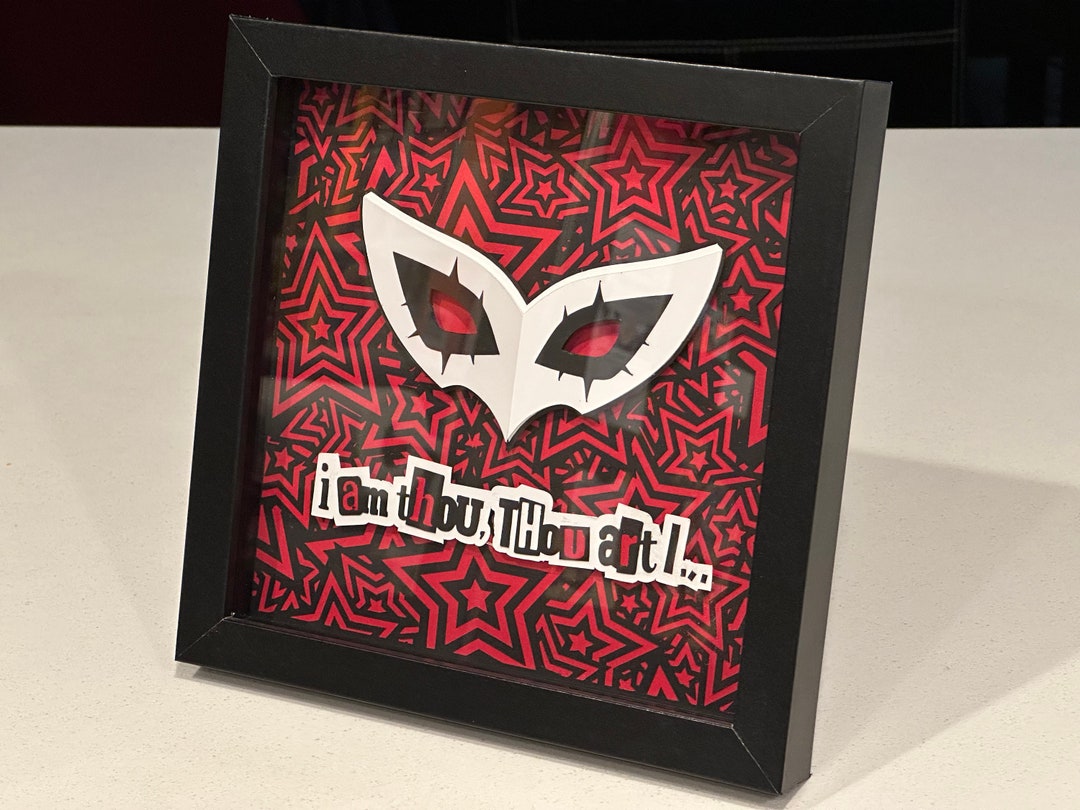Joker Mask Shadow Box Persona 5 Royal Strikers Tactica P5 Contract - Etsy