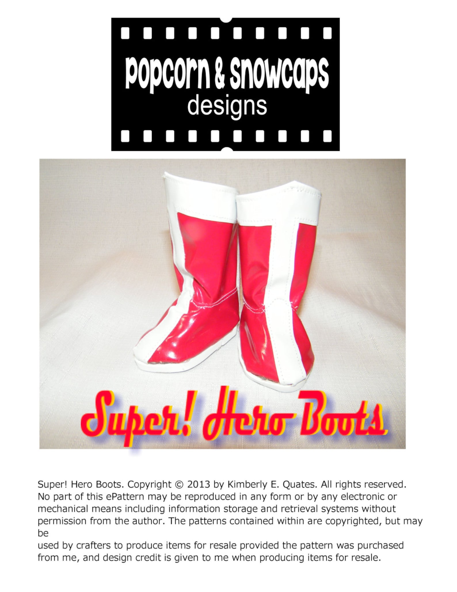 Iconic Super Hero Boot PDF Pattern - Etsy