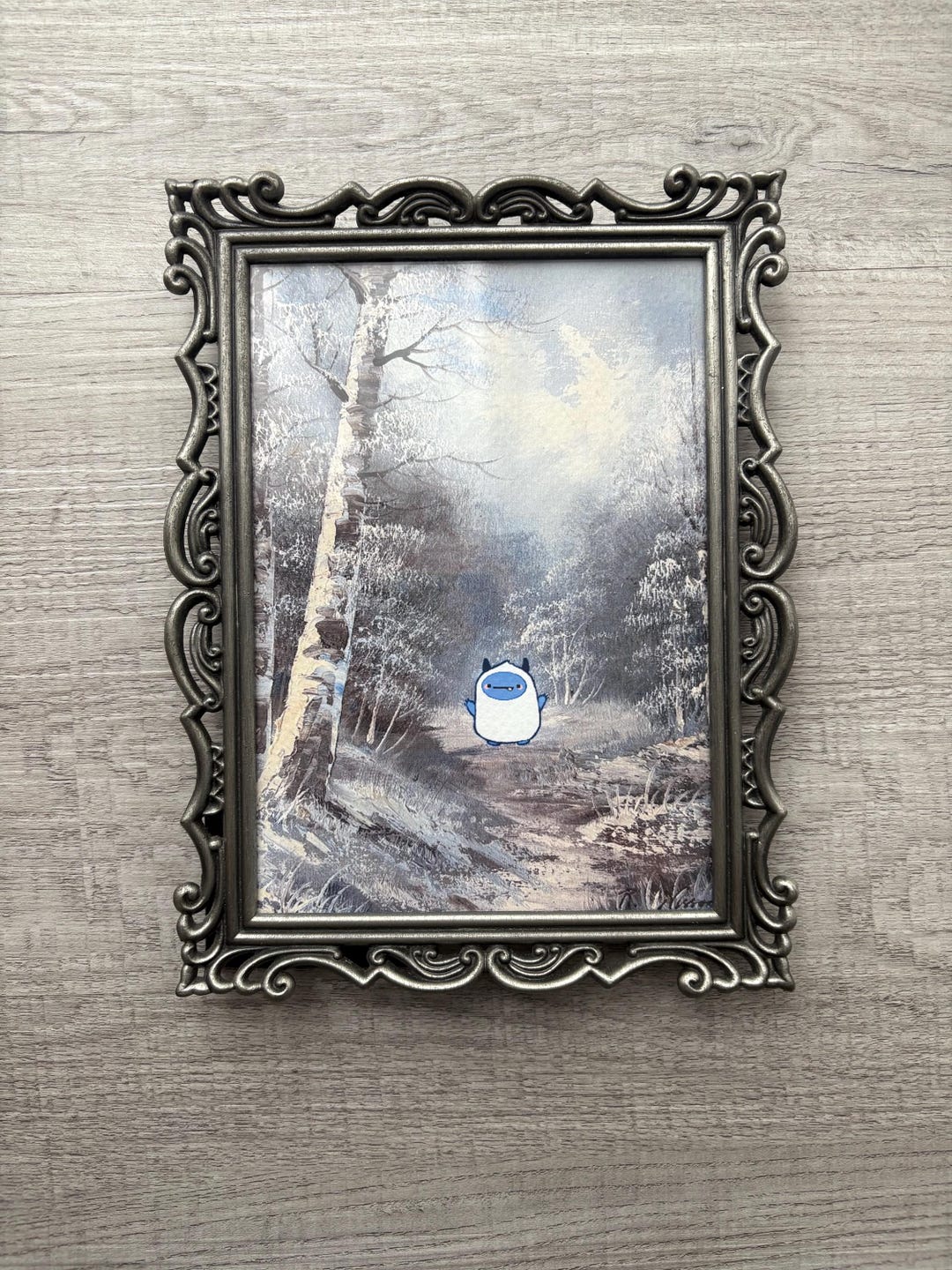 Yeti Painting, Nature Print With Frame - Cute Painting - Abominable ...