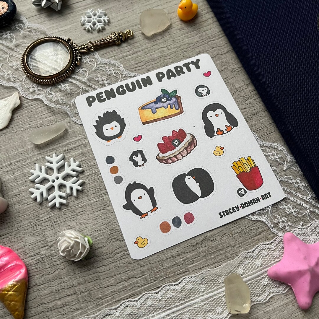 Cute Penguin Planner Sticker Sheet - Planner Stickers - Sticker Sheets ...