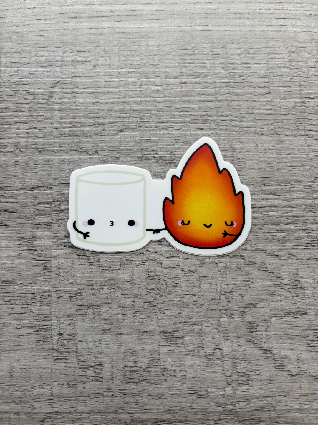 Marshmallow Sticker, Fire Sticker - Campfire Sticker, Camping Art ...