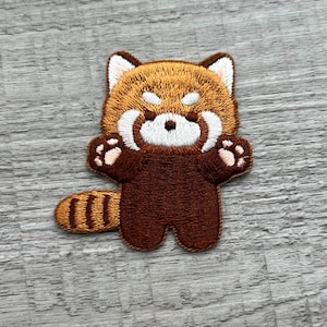 Self-adhesive Red Panda Patch, Fuzzy Sticker, Planner Sticker, Notebook ...