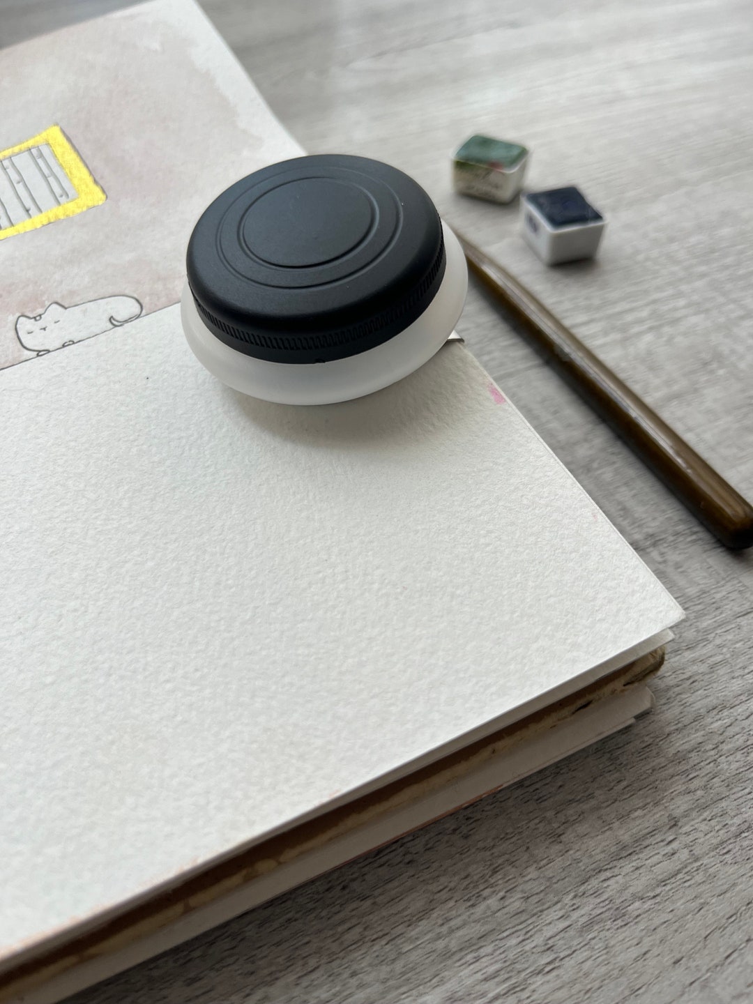 Artist Water Palette Cup With Screw on Lid and Clip on Bottom ...