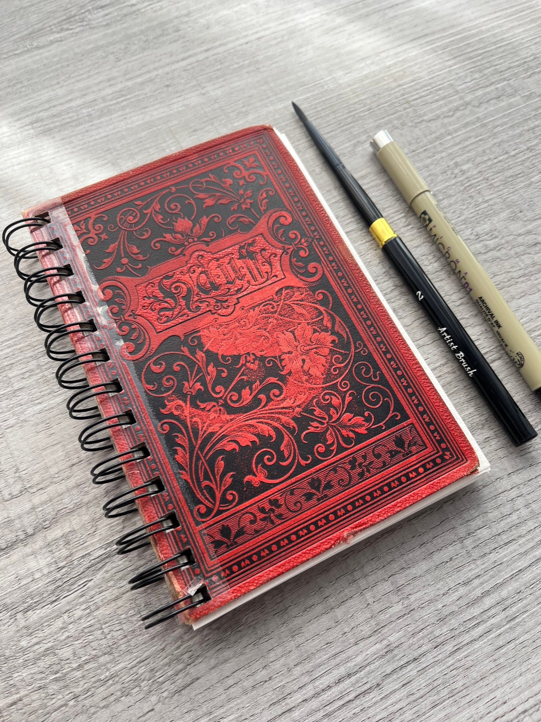 Upcycled Antique Sketchbook Vintage Journal German Book Upcycled ...