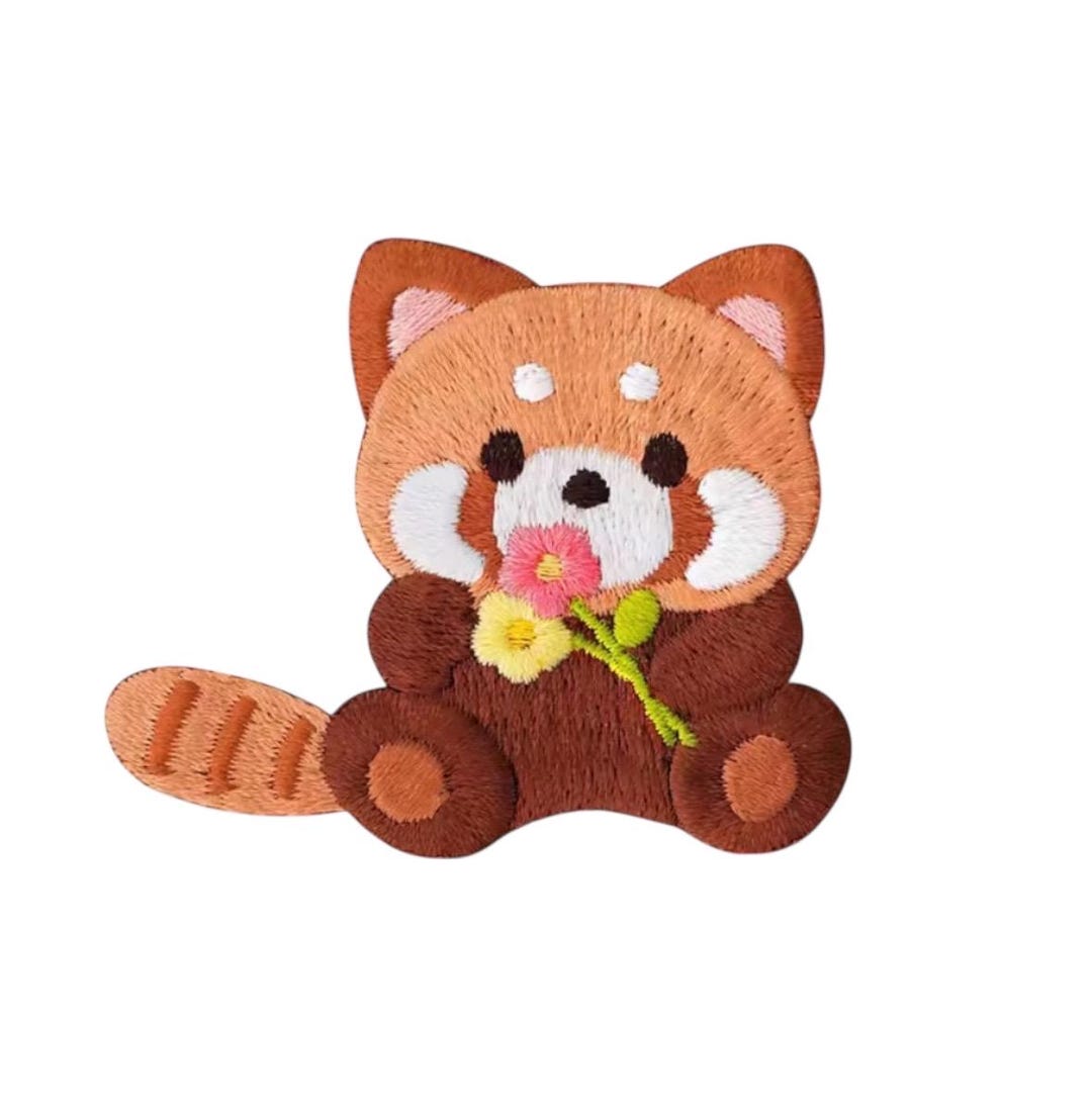 Self-adhesive Red Panda Patch, Fuzzy Sticker, Planner Sticker, Notebook ...