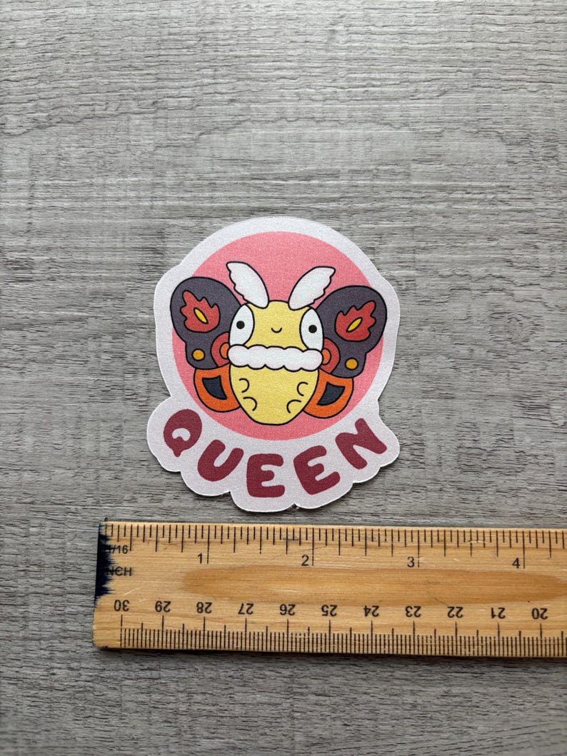 Mothra Inspired Sticker, Godzilla, Anime Sticker, Kawaii Mothra, Queen ...