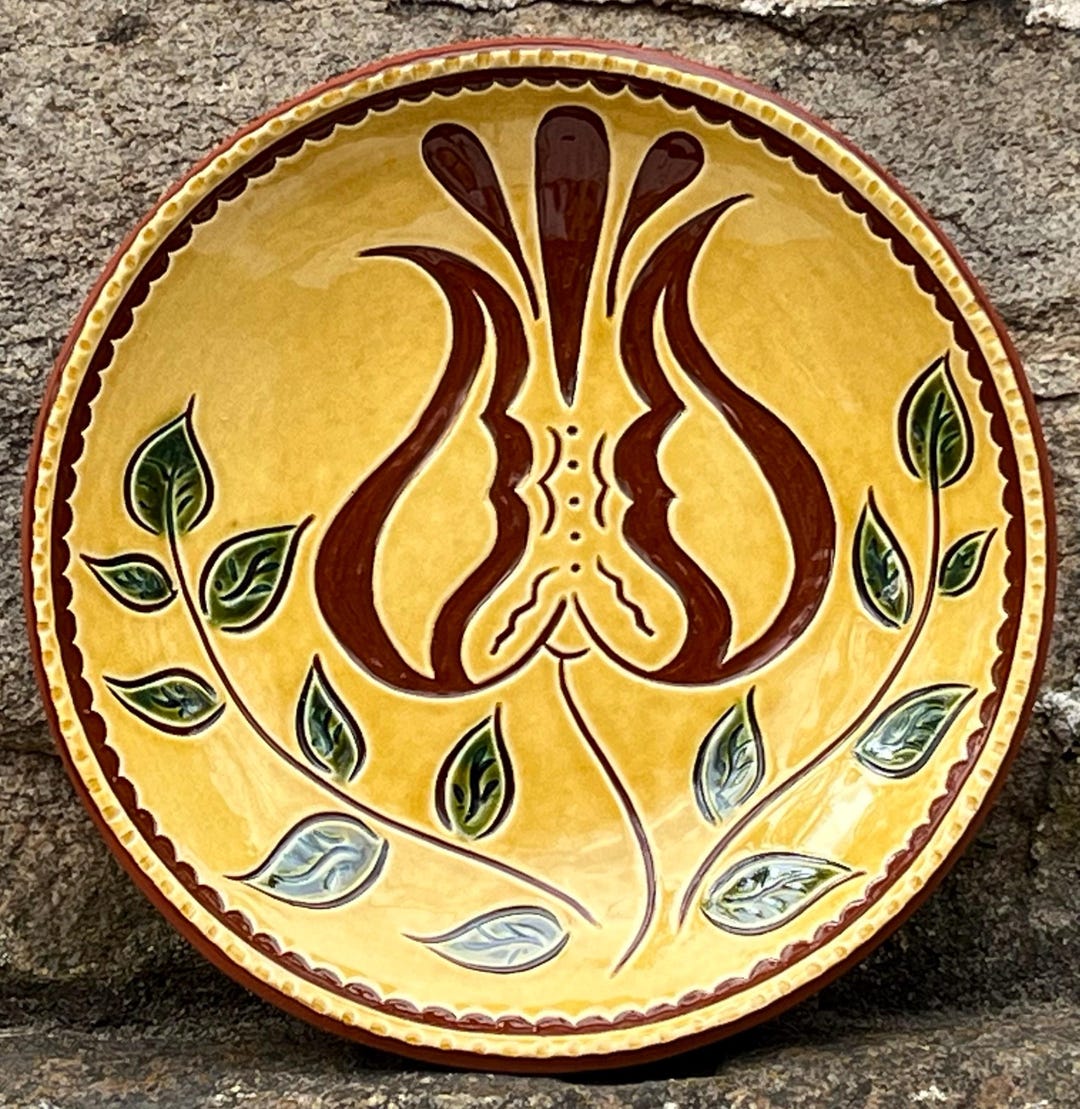 One Big Tulip! Pennsylvania German Redware Pottery by Wilz Pottery ...