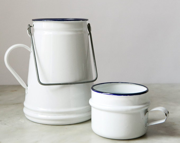 Vintage 1950's Falcon Enamel Tea Can and Cup - Etsy UK