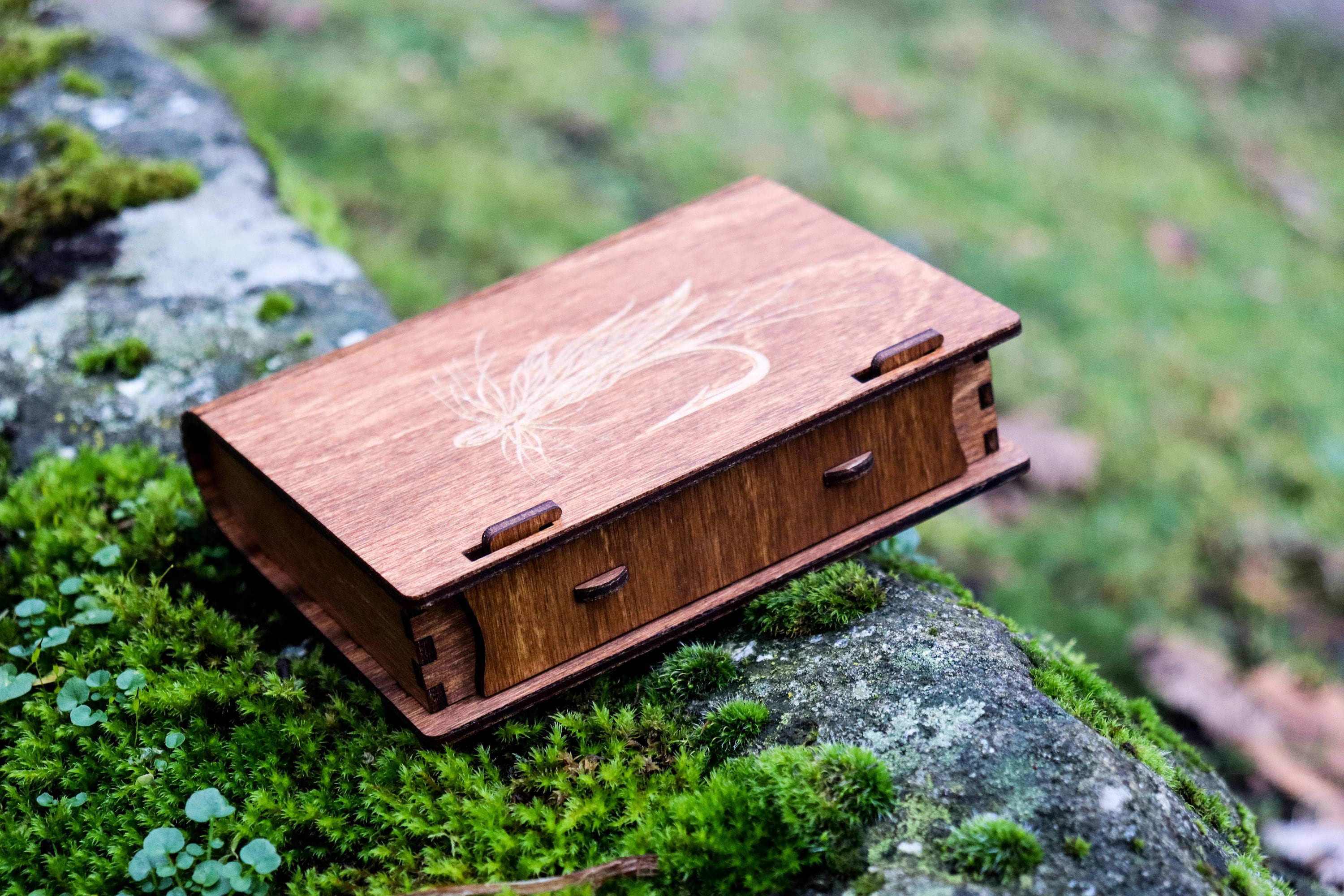 Fly Box Laser Engraved With Living Hinge Dry Fly | Etsy