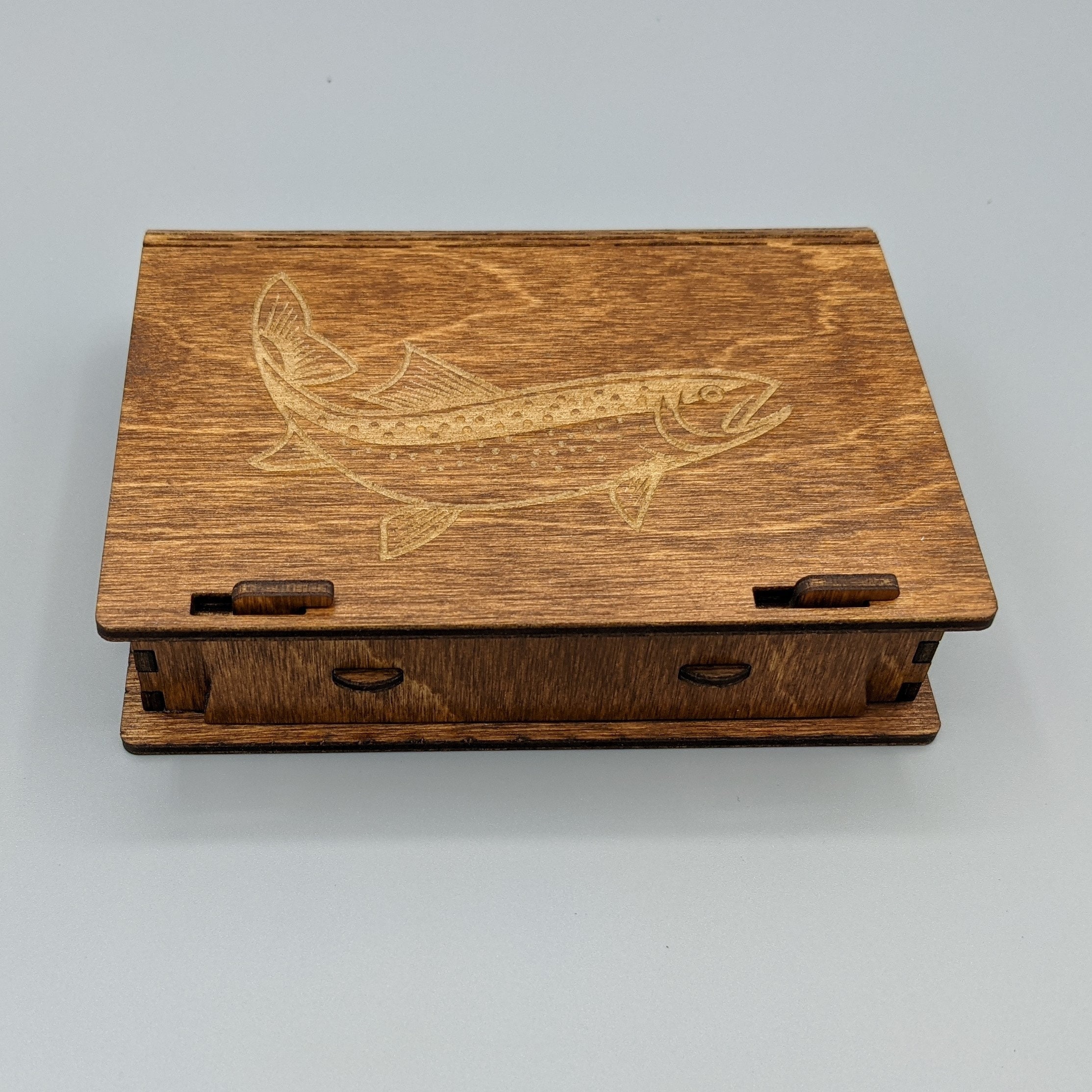 Fly Box Laser Engraved With Living Hinge | Etsy