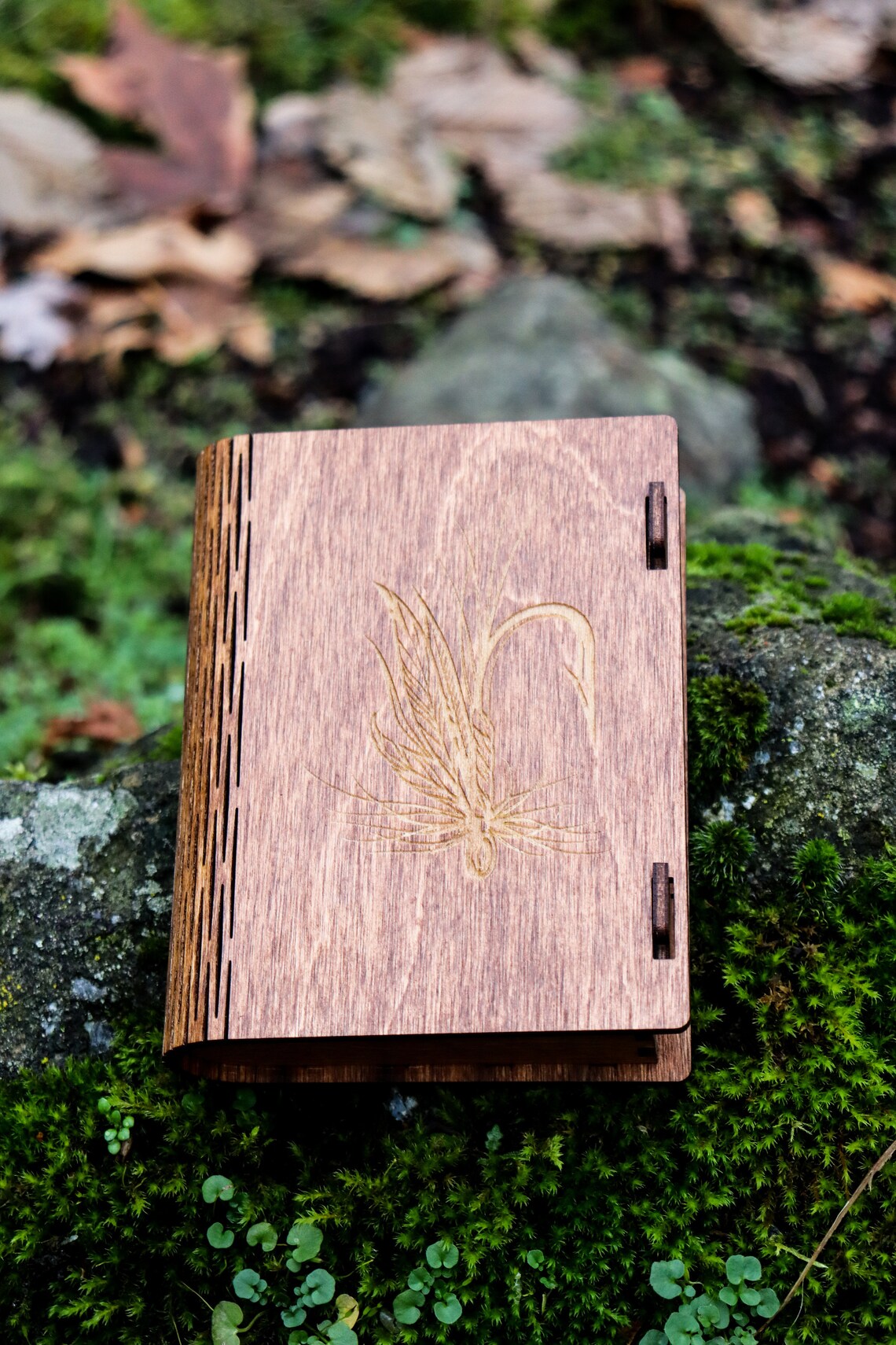 Fly Box Laser Engraved With Living Hinge Dry Fly - Etsy