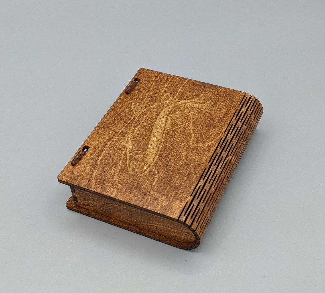 Fly Box Laser Engraved With Living Hinge | Etsy