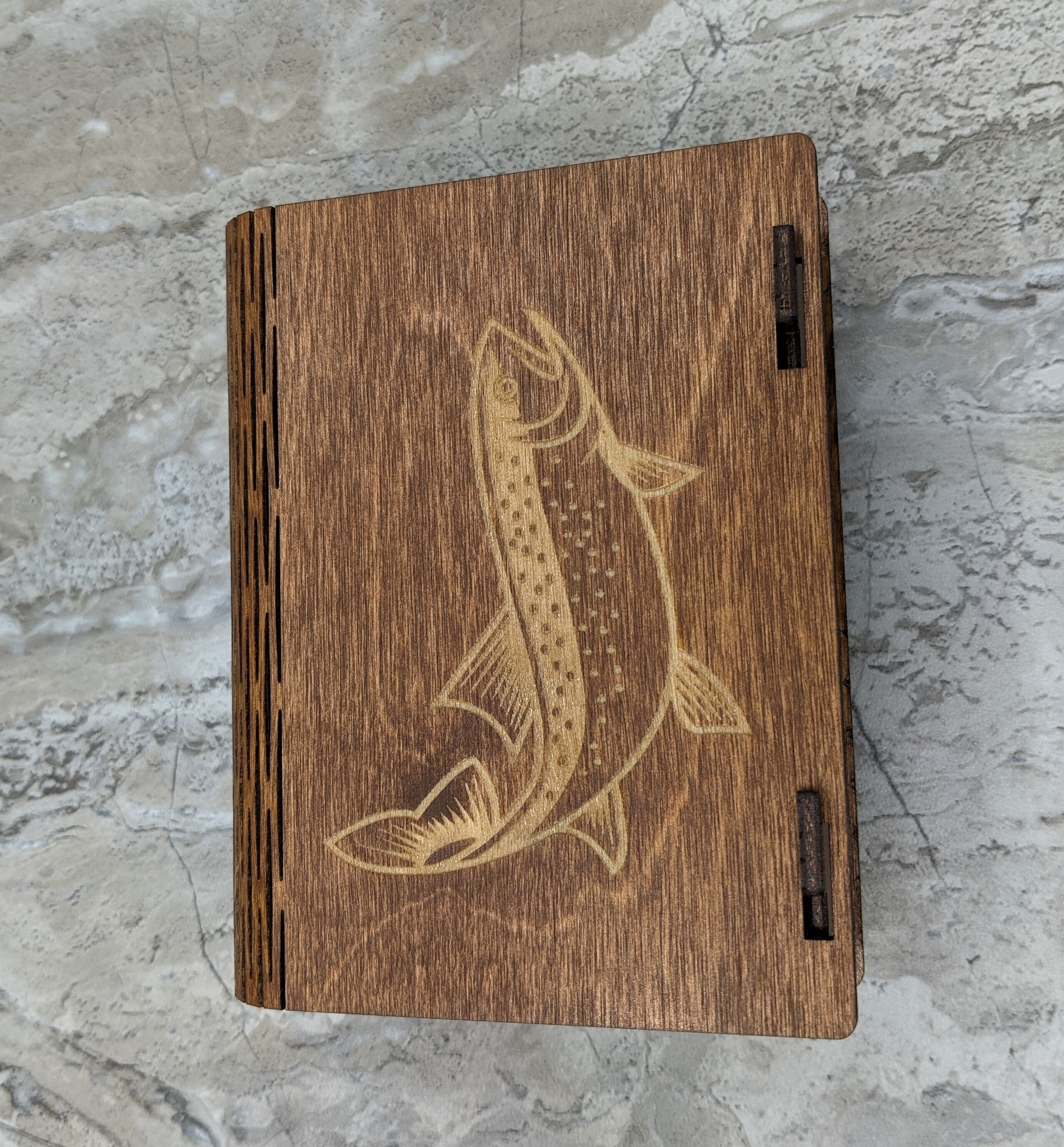 Fly Box Laser Engraved With Living Hinge | Etsy