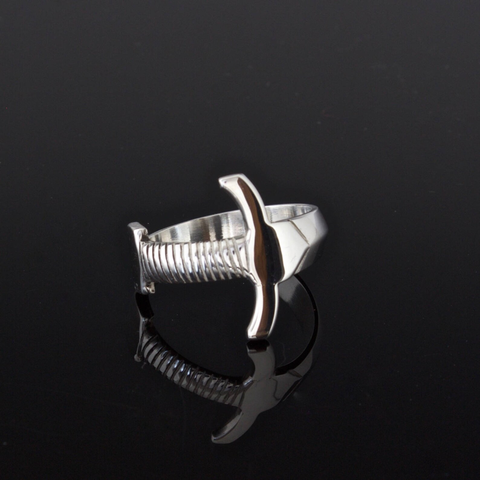 Sterling Silver Sword Ring, Forged Sword Ring, Mens Ring, Man's Silver ...