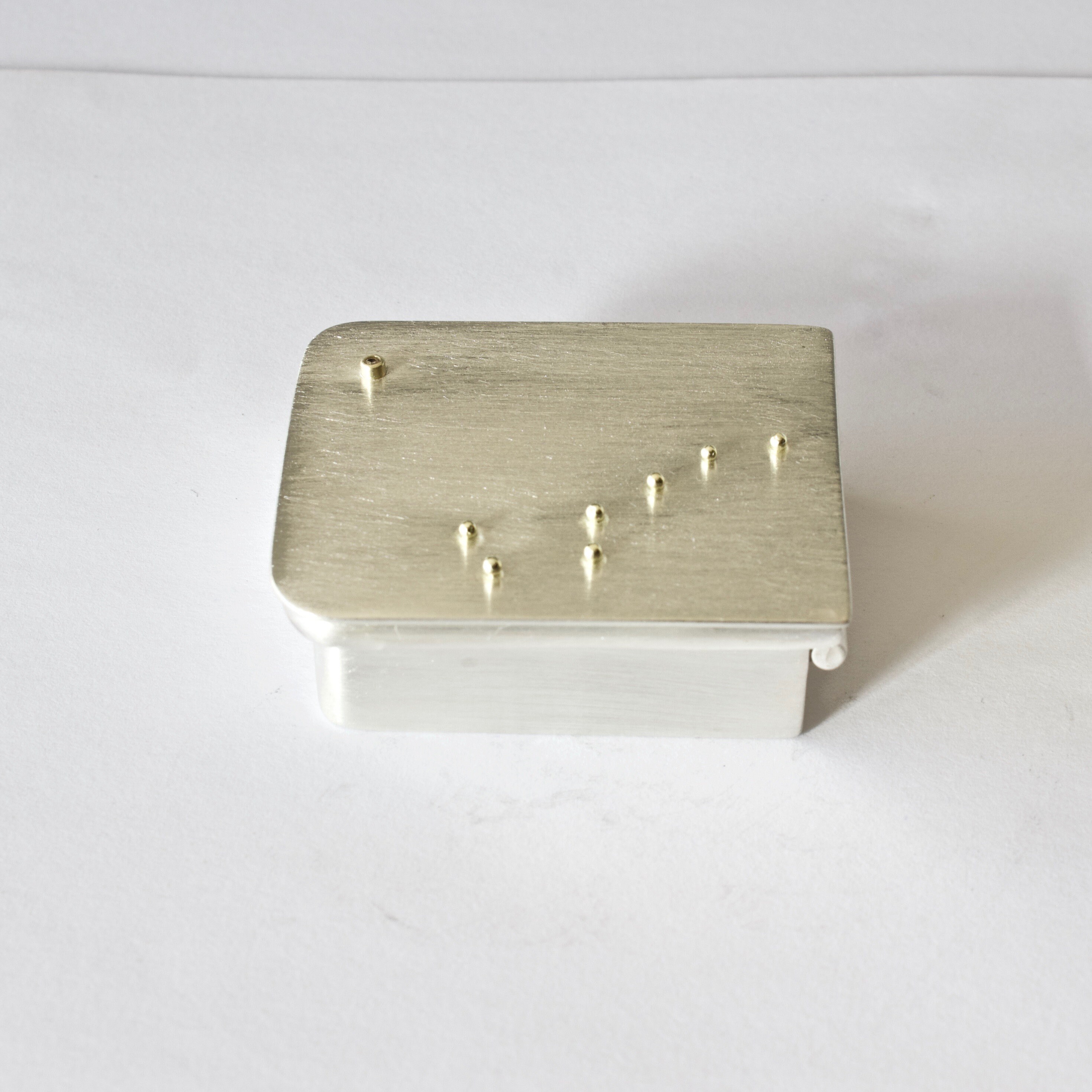 Sterling Silver Box With Big Dipper and Diamond North Star, Hinged ...