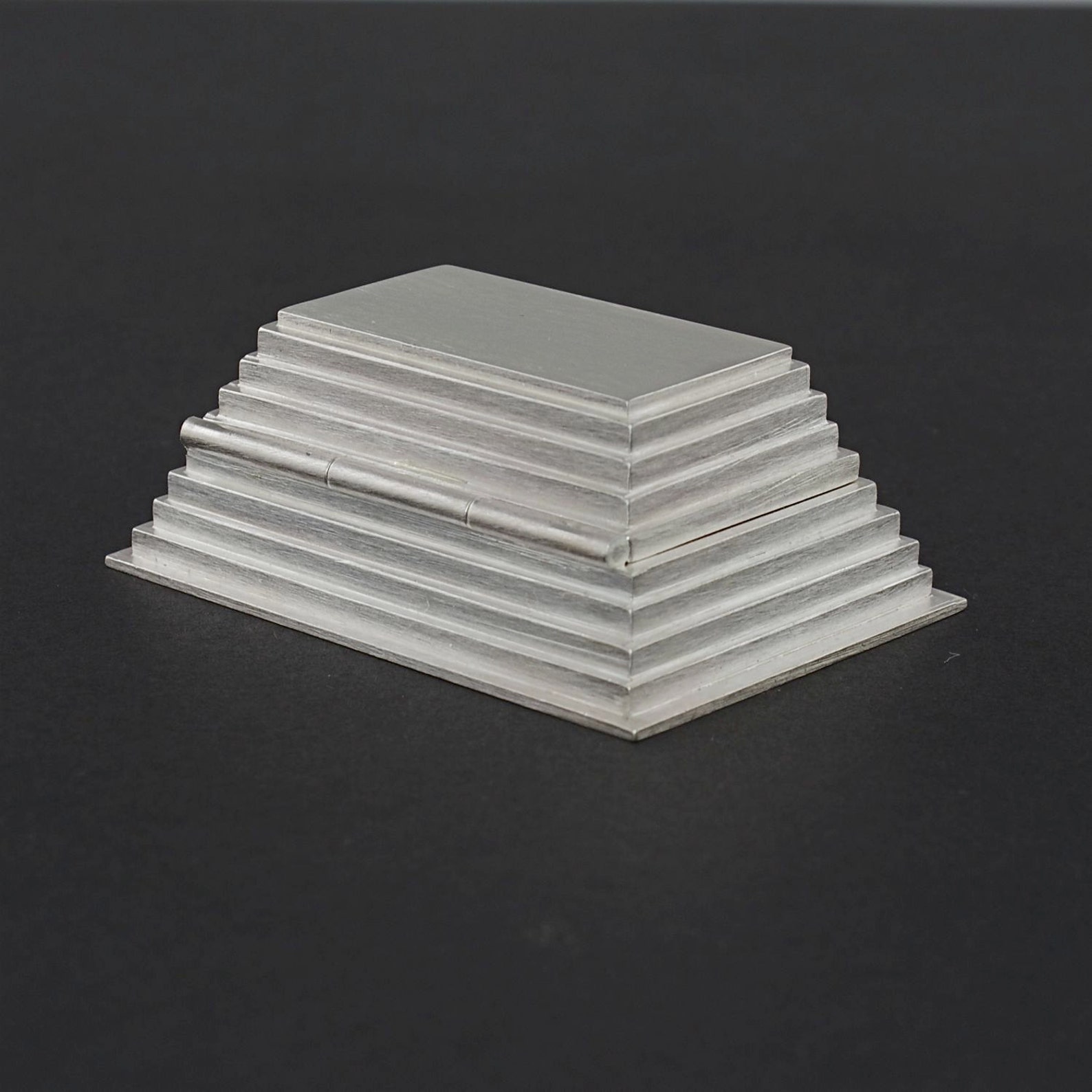 Sterling Silver Box Pyramid Box - Silver Ziggurat Box - Presentation ...