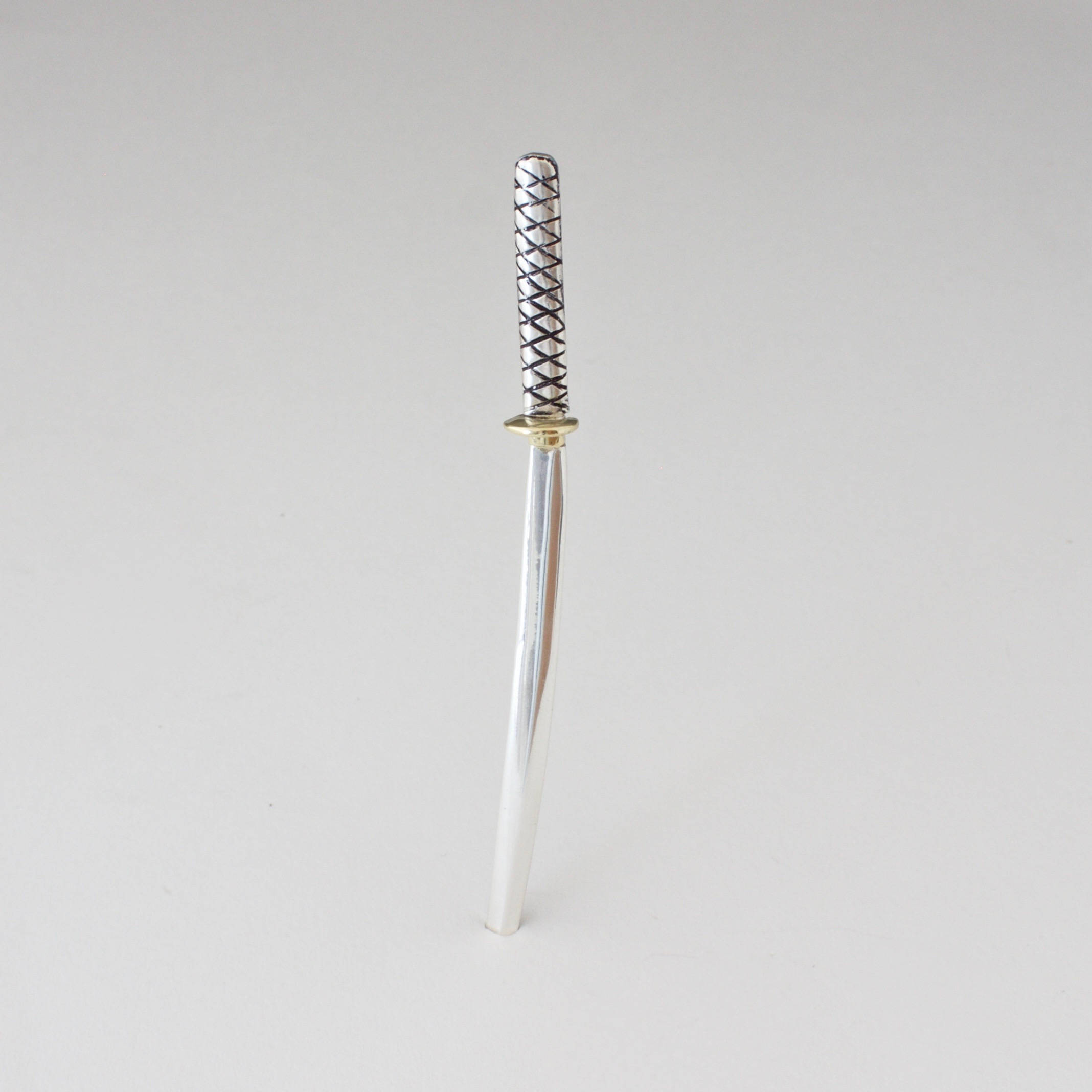 Sterling Silver and 18 Karat Gold Katana, Nail Cleaner and Cuticle ...