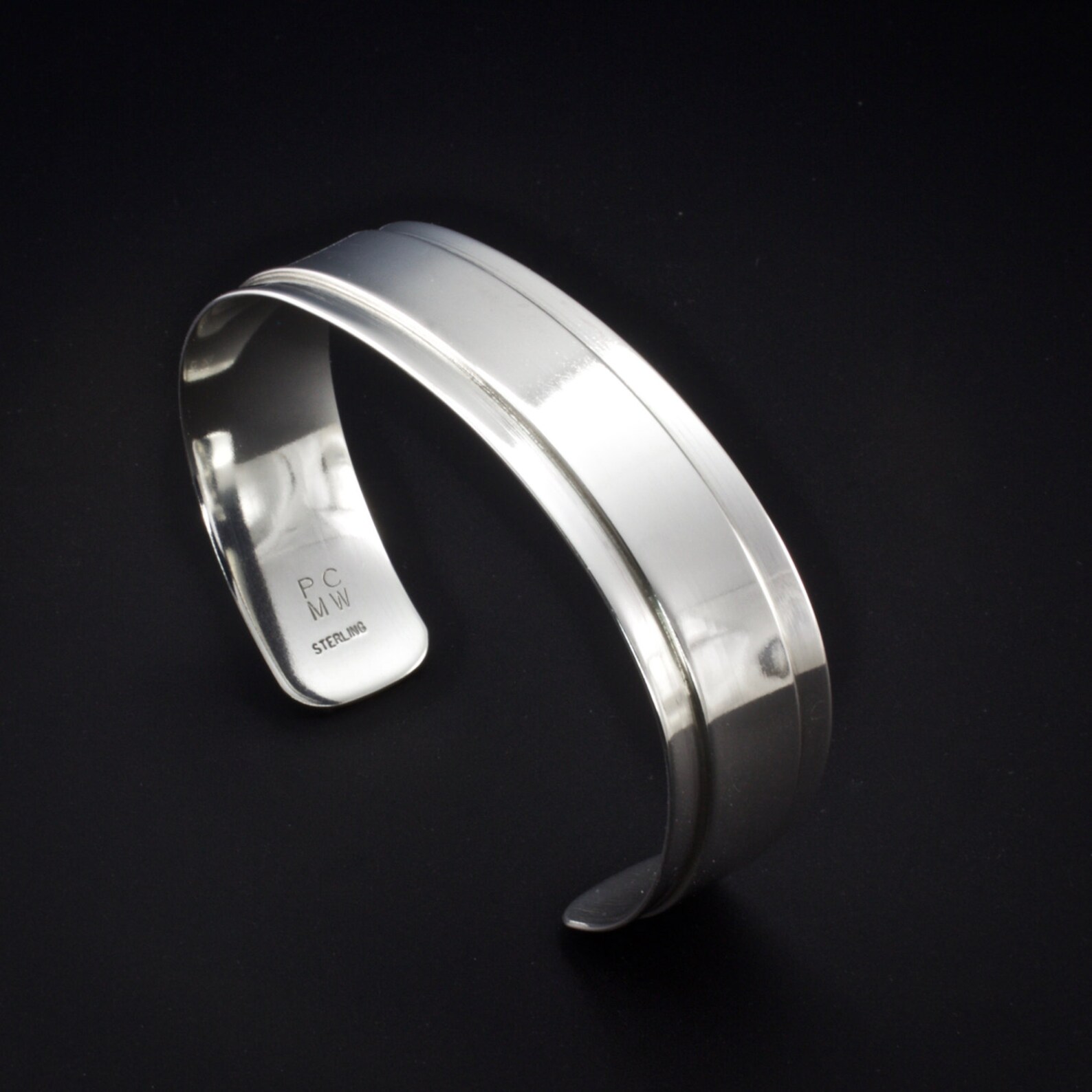 Sterling Silver Bracelet, Modern Cuff Bracelet, Mens Cuff, Womans ...