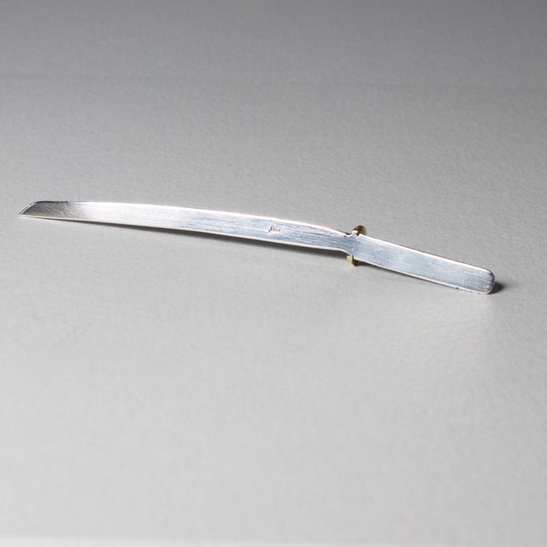 Sterling Silver and 18 Karat Gold Katana, Nail Cleaner and Cuticle ...