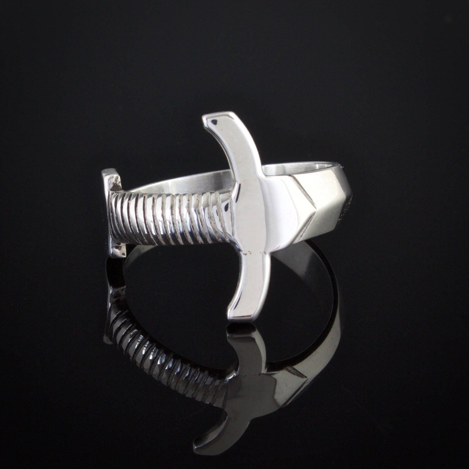 Sterling Silver Sword Ring, Forged Sword Ring, Mens Ring, Man's Silver ...