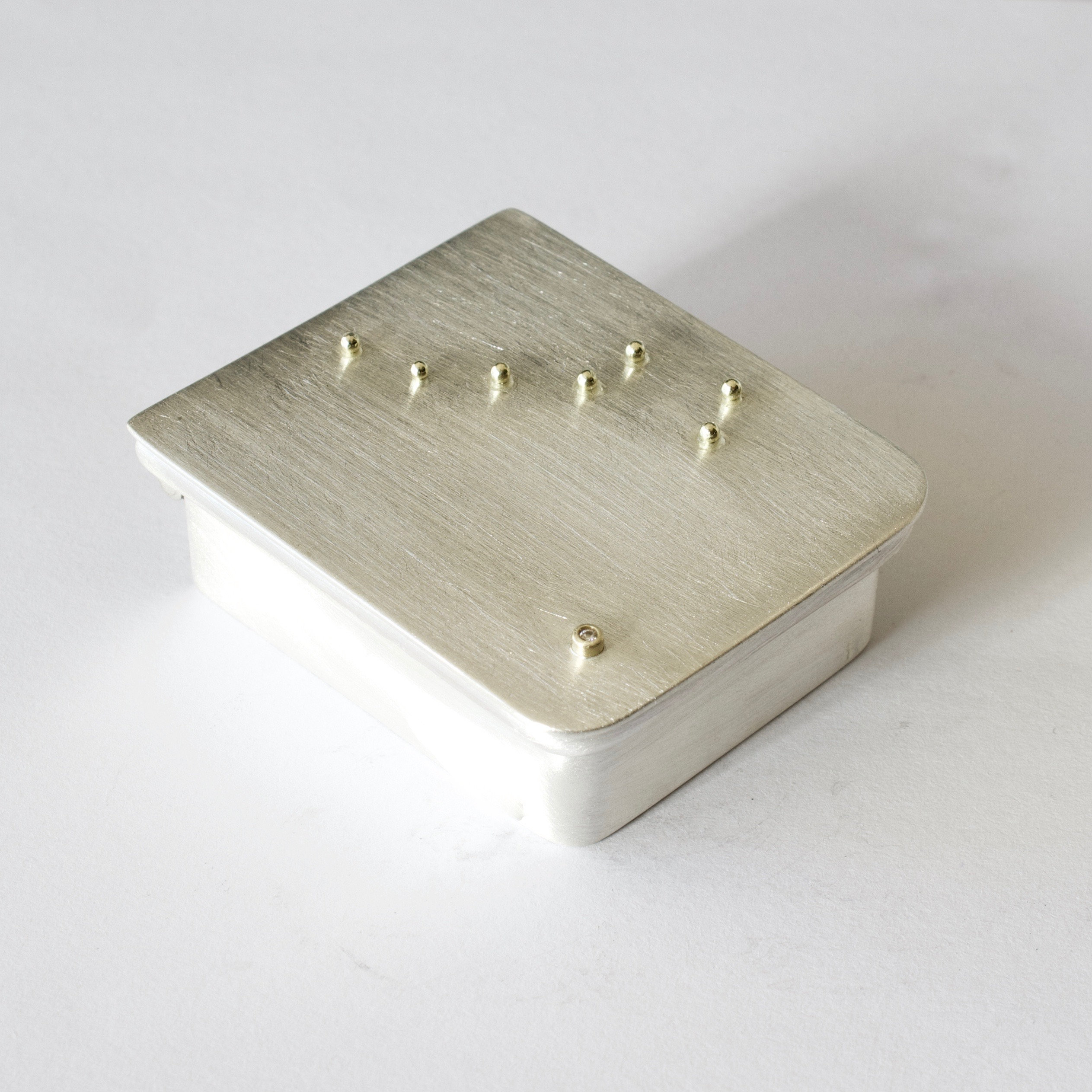 Sterling Silver Box With Big Dipper and Diamond North Star, Hinged ...