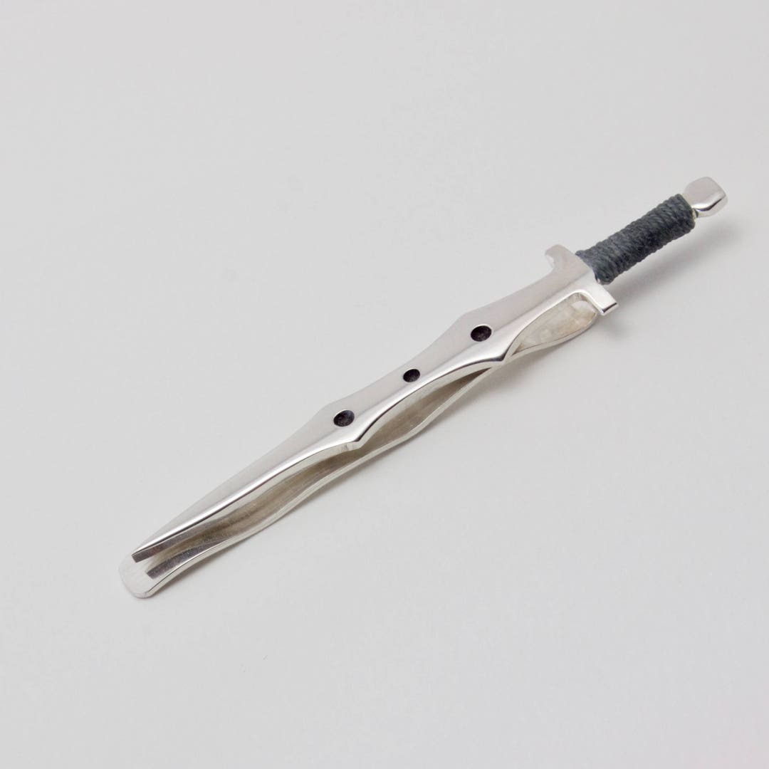 Sterling Silver Sword Tie Bar: Hand Forged Fantasy Tie Clip - Etsy