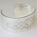Sterling Silver Celtic Knot Cuff Bracelet, Wide Band Cuff With Hand ...
