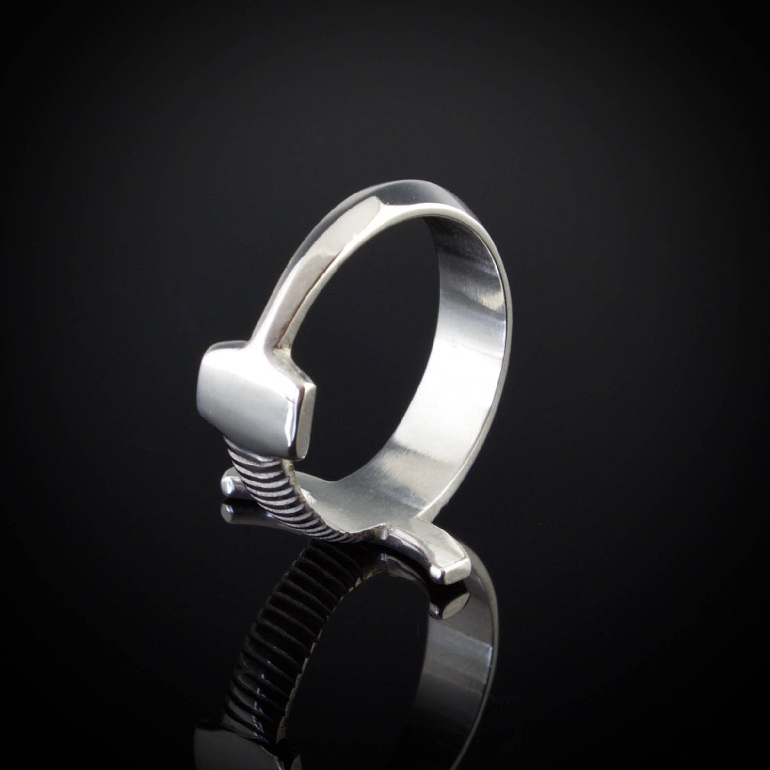 Sterling Silver Sword Ring, Forged Sword Ring, Mens Ring, Man's Silver ...