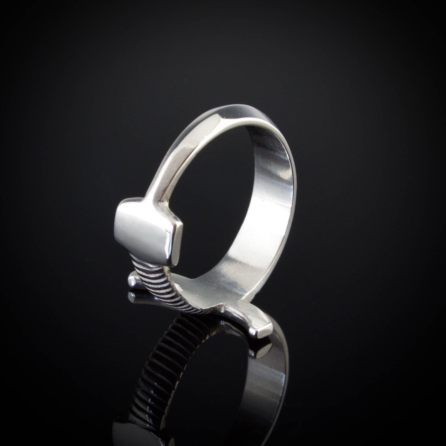 Sterling Silver Sword Ring, Forged Sword Ring, Mens Ring, Man's Silver ...