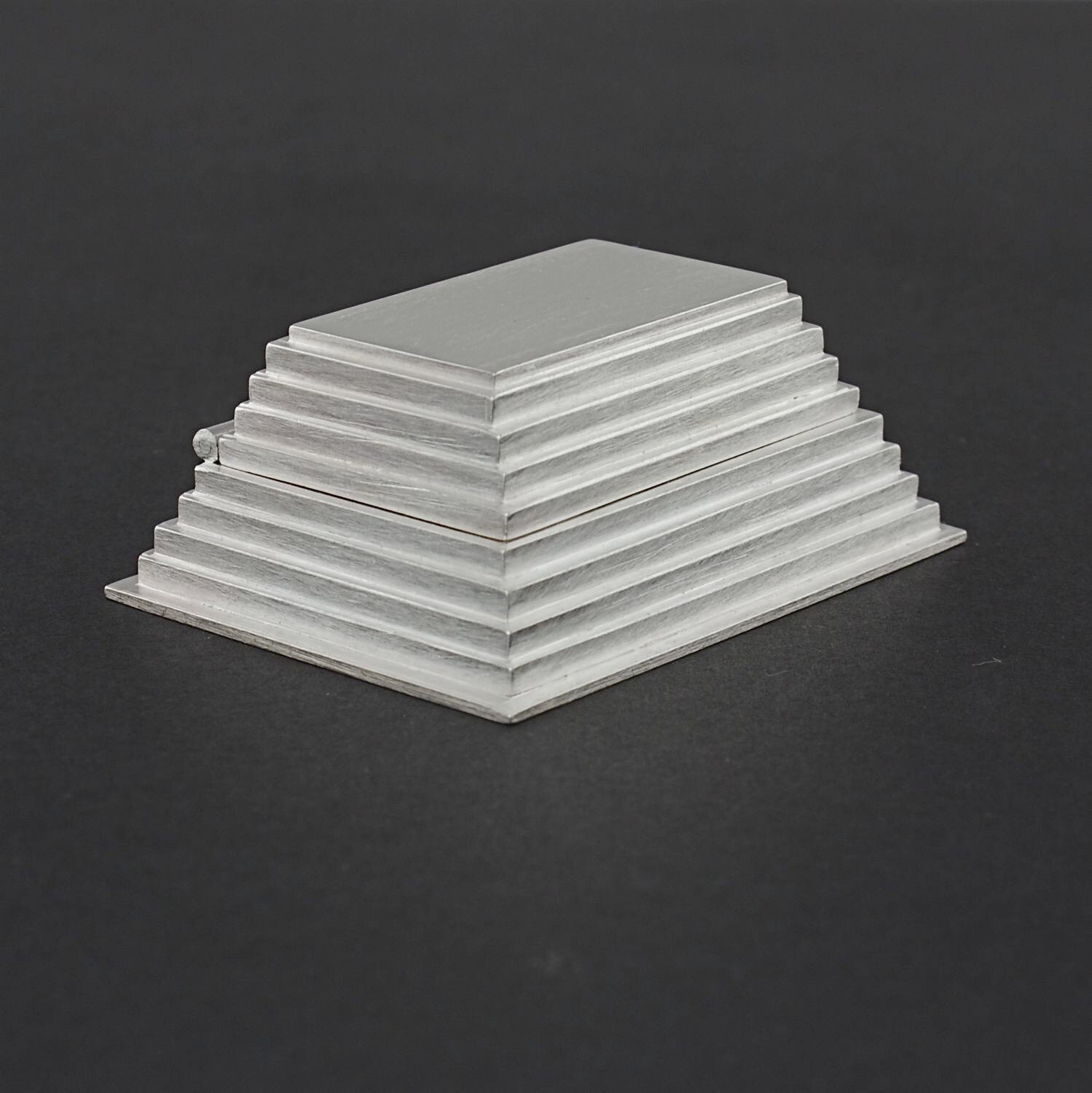 Sterling Silver Box Pyramid Box - Silver Ziggurat Box - Presentation ...