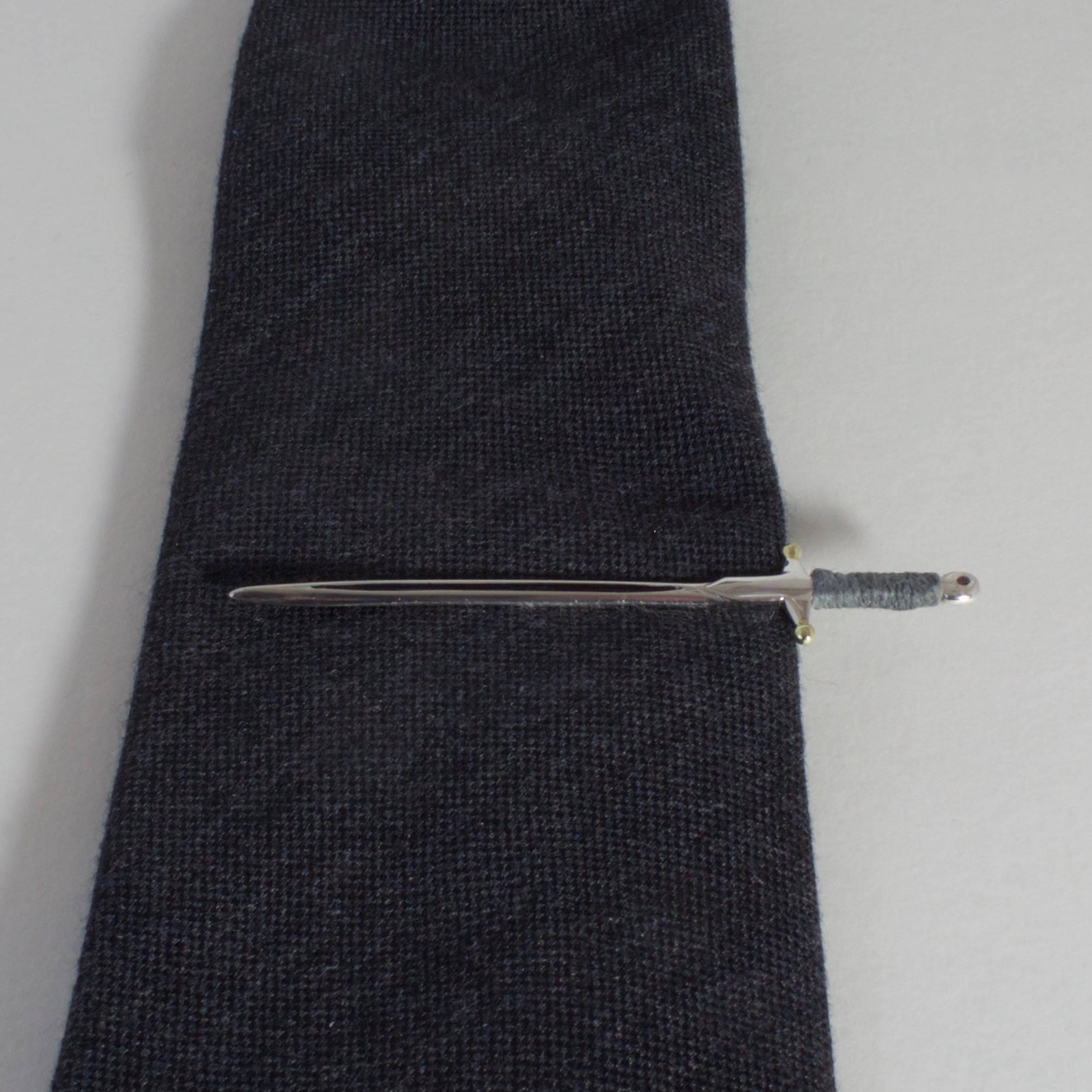 Sterling Silver Longsword Tie Bar, Sword Tie Clip, Sterling Silver 18K ...