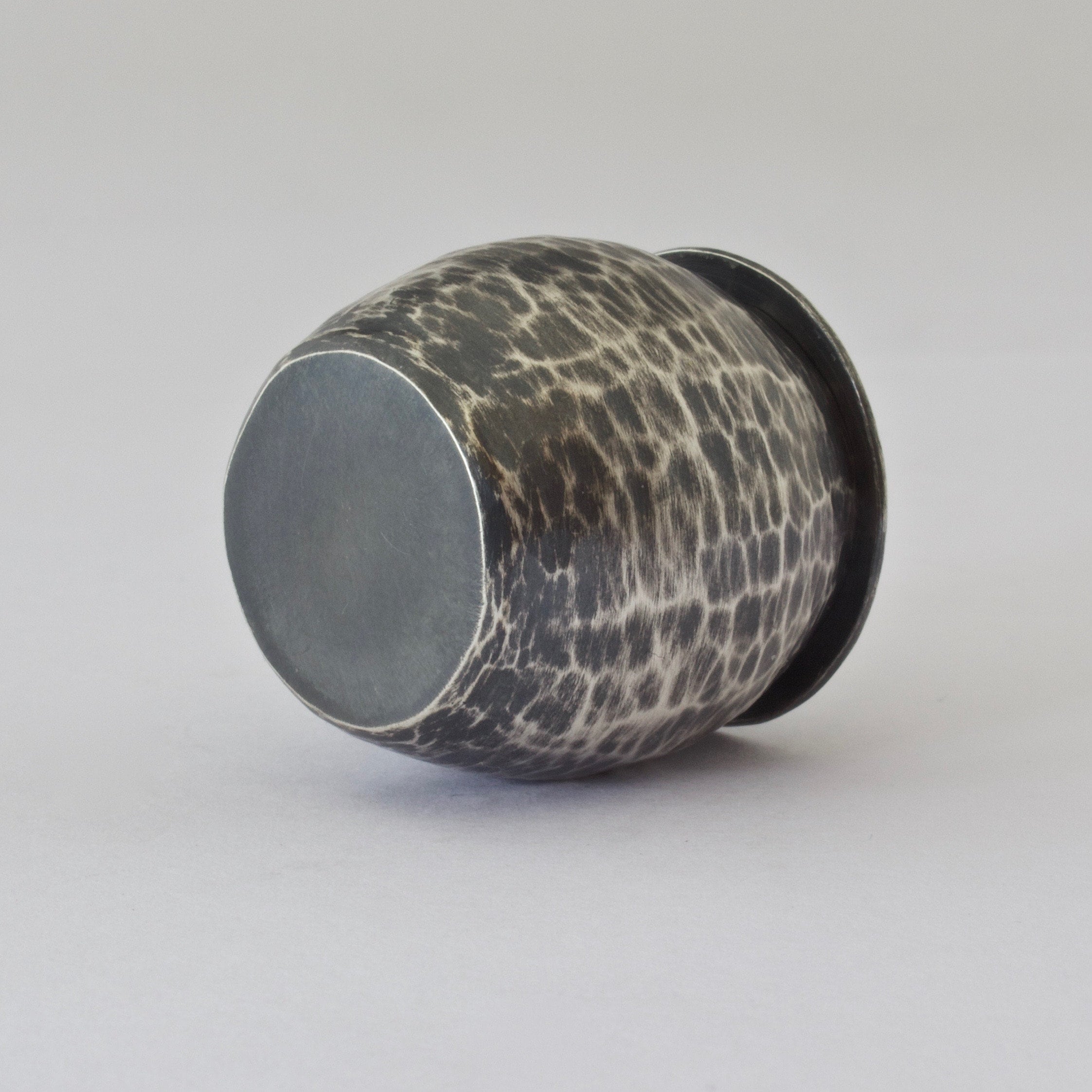 Small Sterling Silver & Fine Silver Synclastic Vessel, Hammered ...